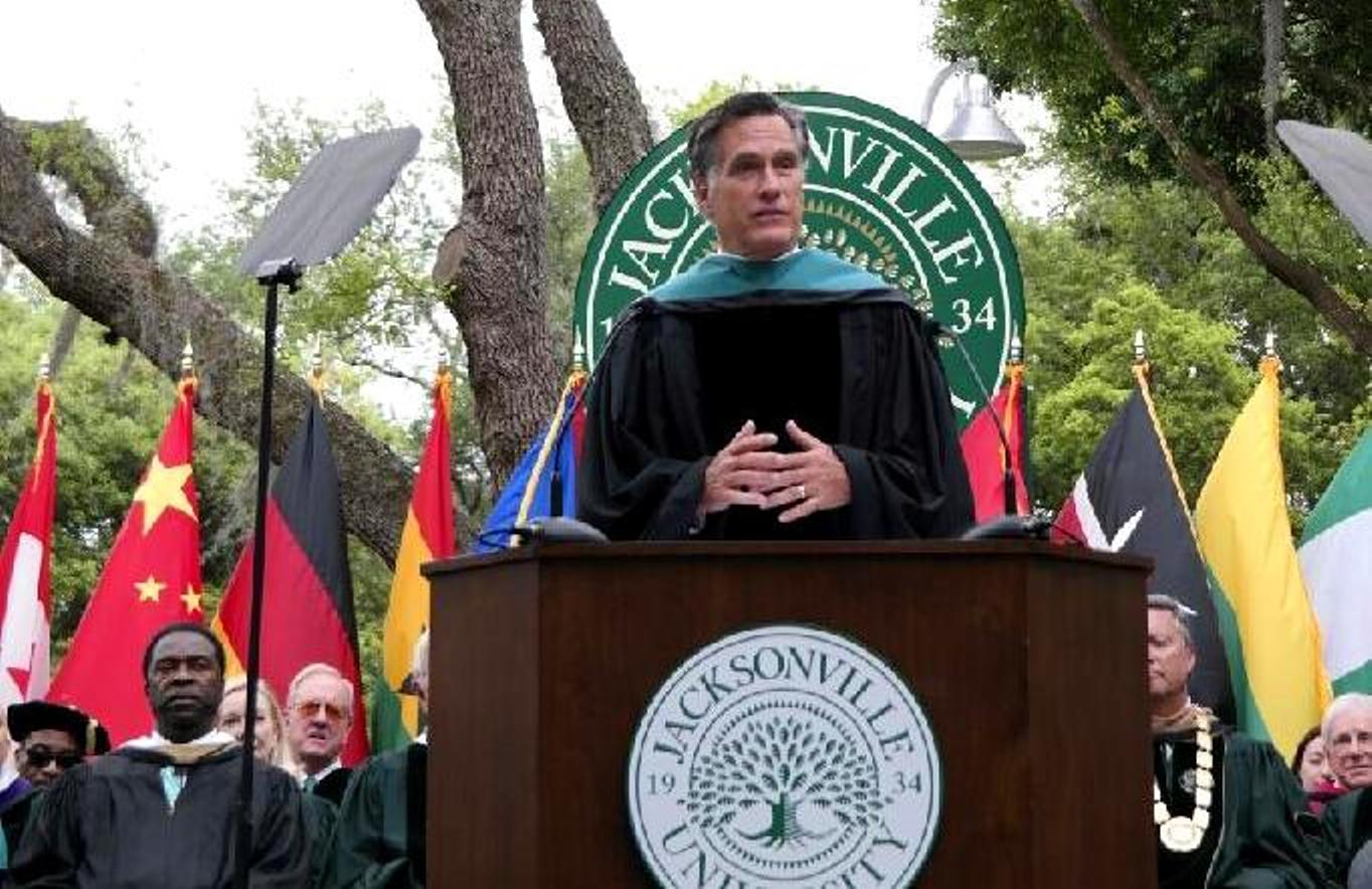 Gov. Mitt Romney to Spring 2015 graduates: Engage, contribute … “Get a ...